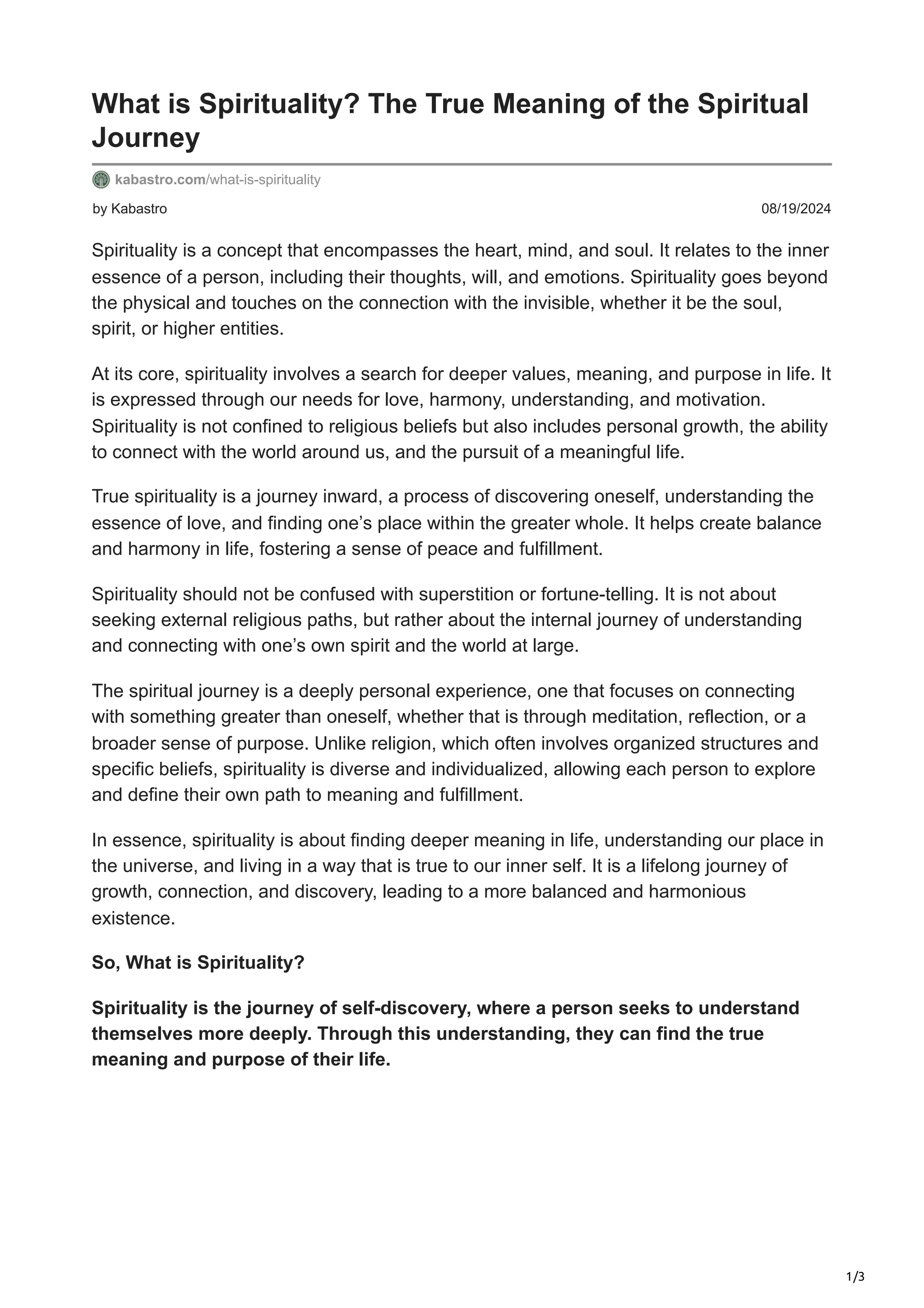 What is Spirituality The True Meaning of the Spiritual Journey.pdf