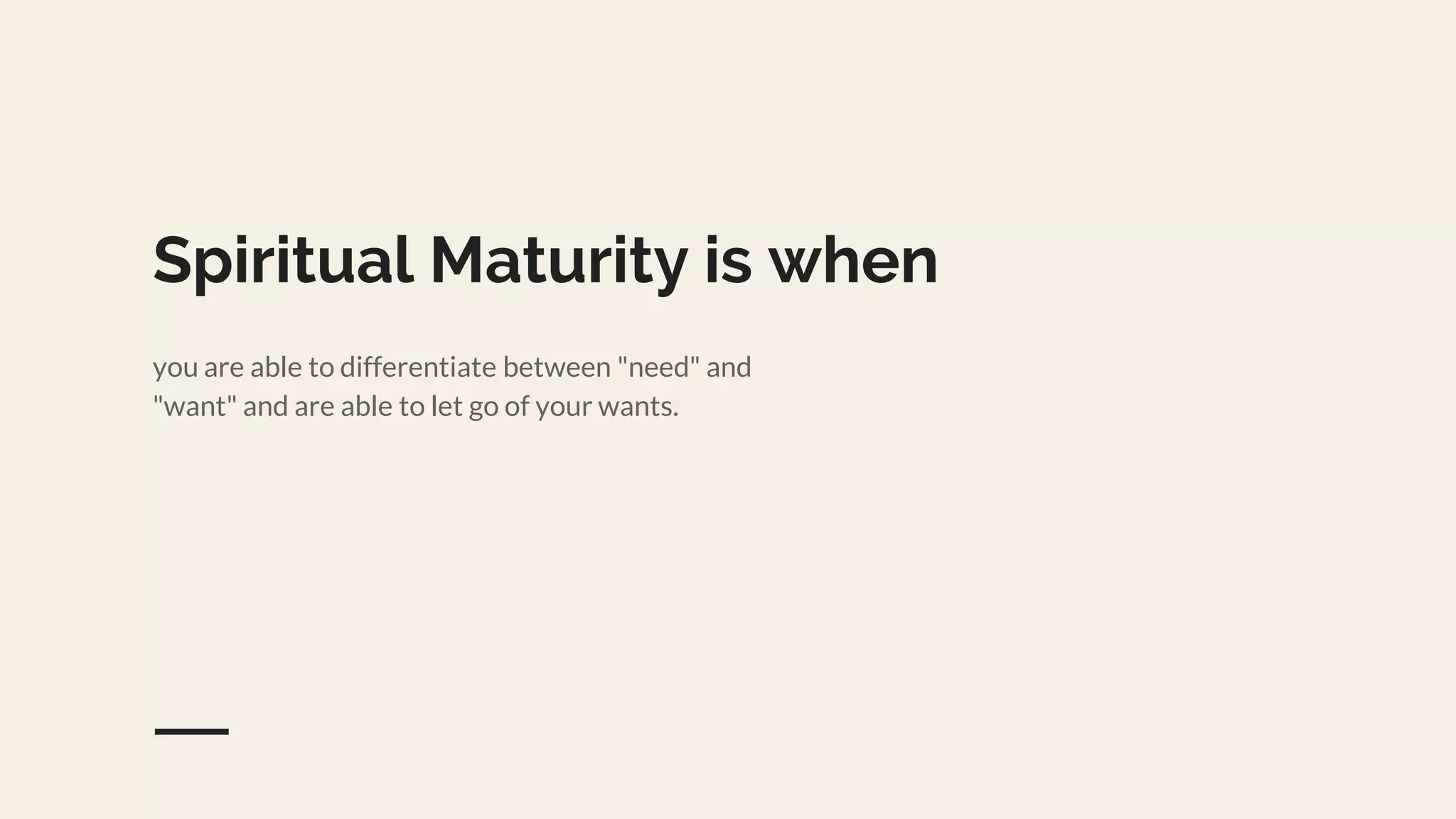What is spiritual maturity | PPTX