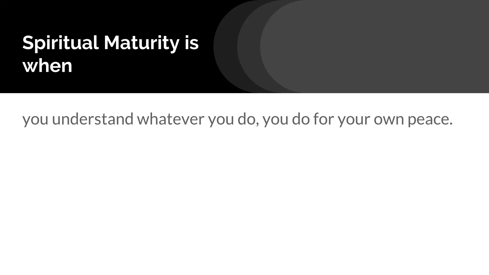 What is spiritual maturity | PPTX