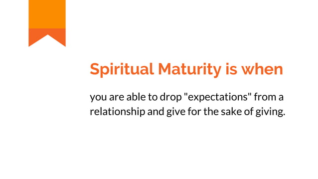 What is spiritual maturity | PPTX