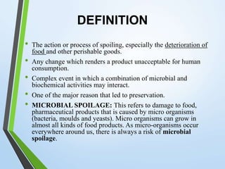 SPOILAGE (PHARMACY) | PPT