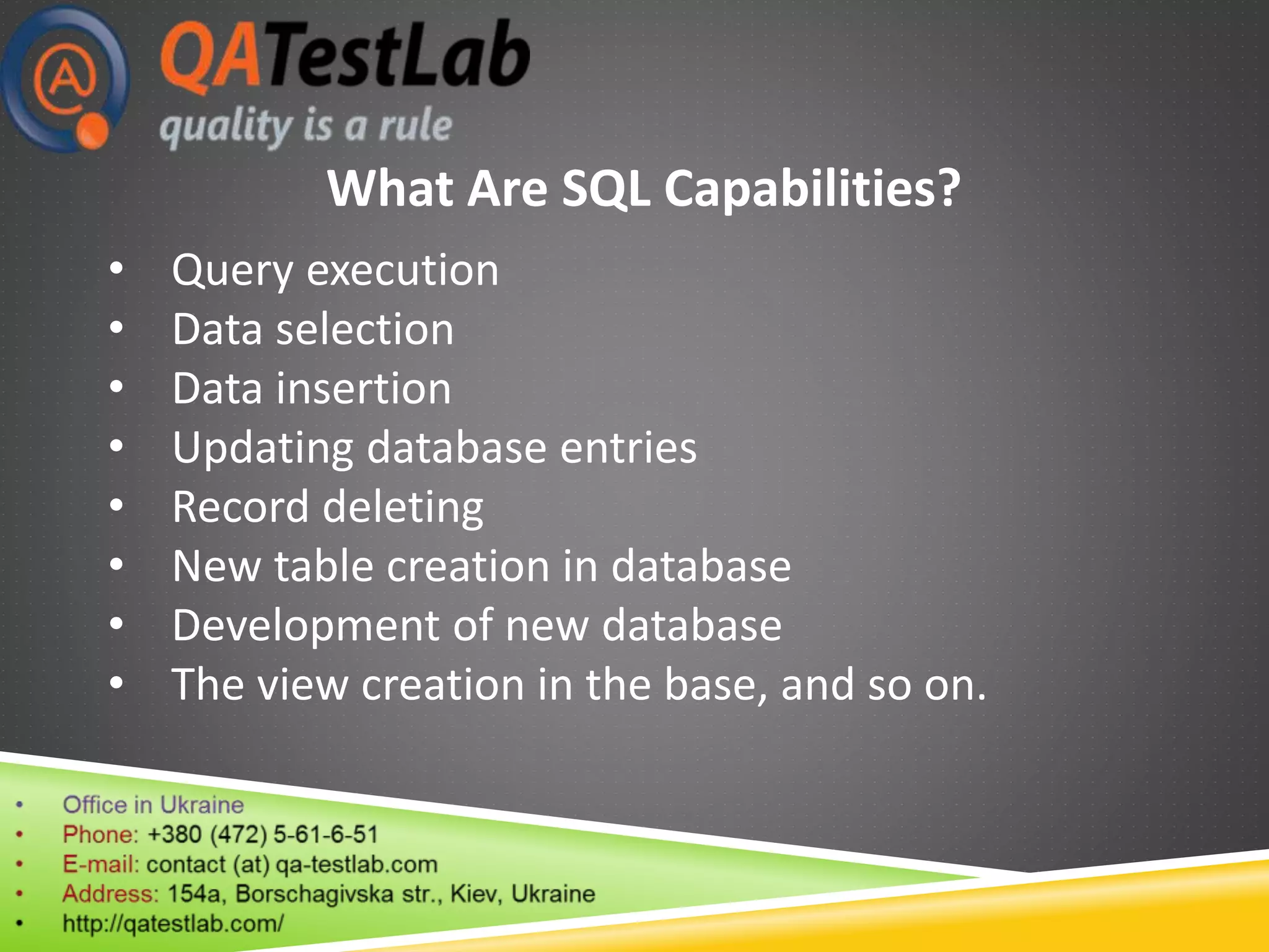 What Is SQL? | PPT