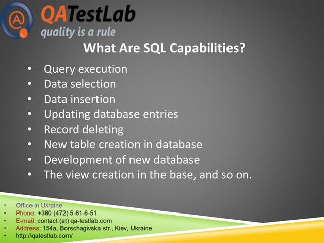 What Is SQL? | PPT | Free Download