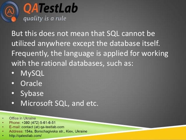 What Is SQL?