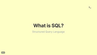 What is SQL? | PPT