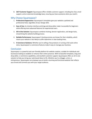 What Is Squarespace | DOCX
