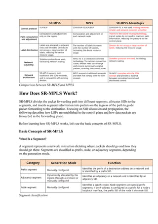 Technology Tutorial and the basics of What Is SR MPLS | PDF