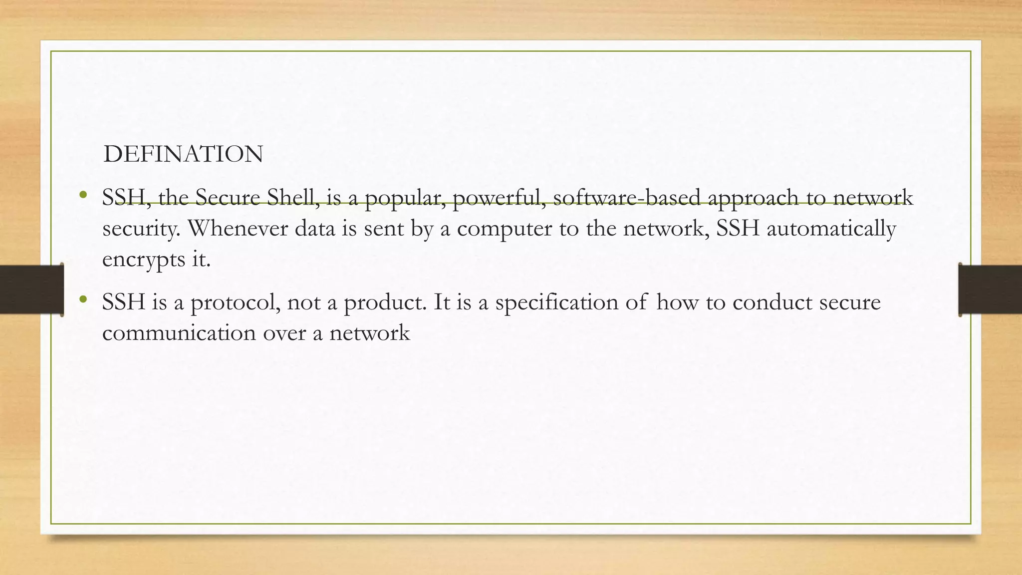 What is ssh | PPTX | Computer Networking | Computing