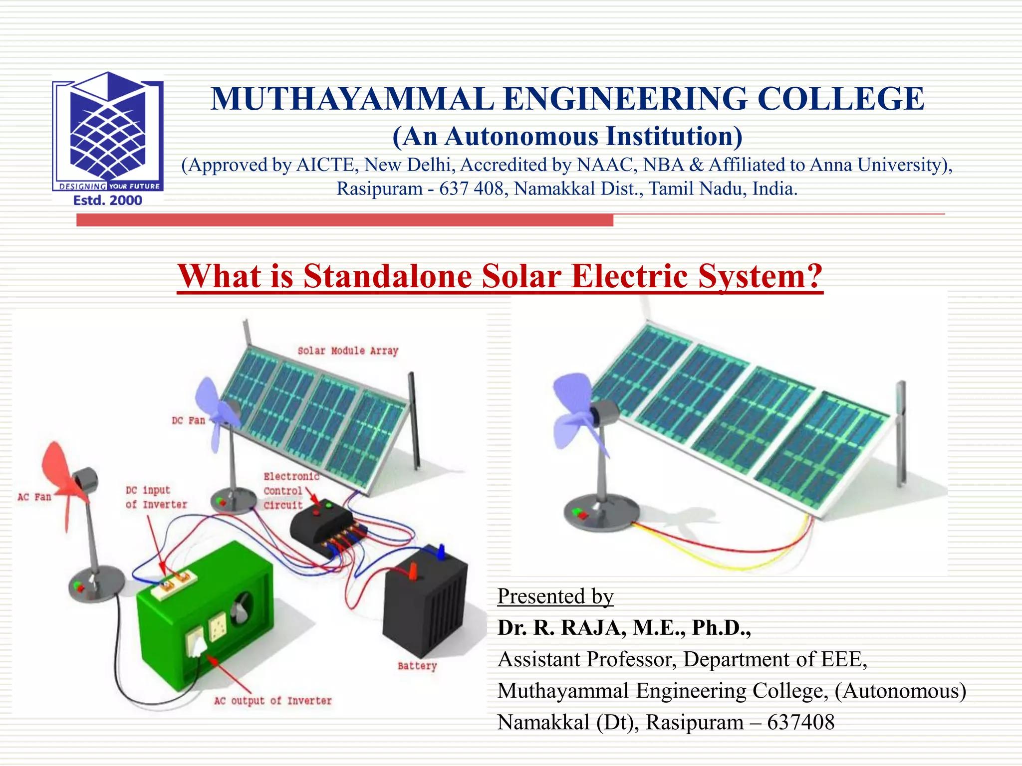 What is standalone solar electric system? | PDF