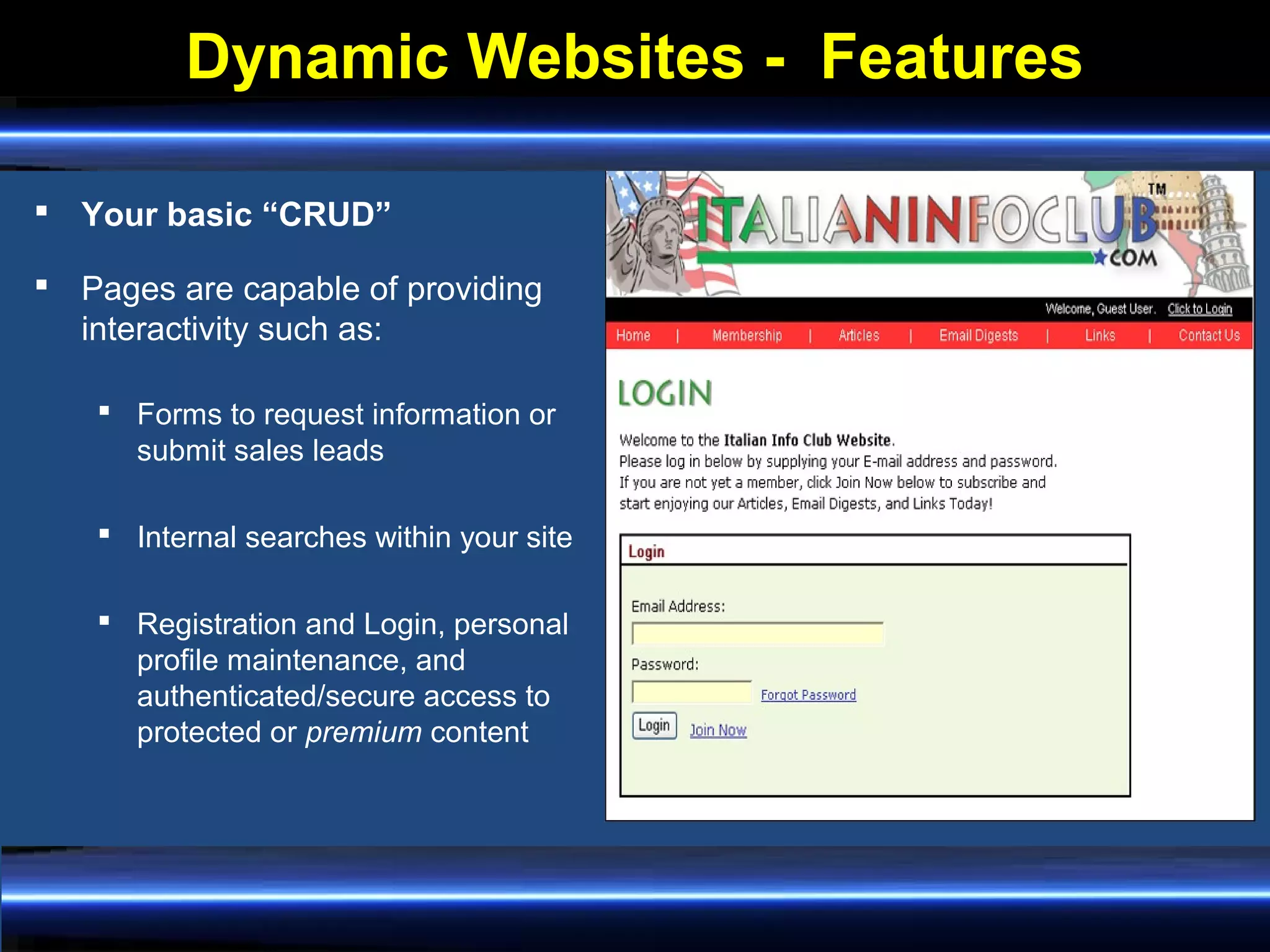 What is static_and_dynamic_web_page | PPT