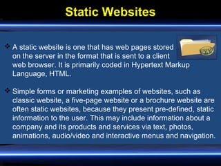 What is static_and_dynamic_web_page | PPT