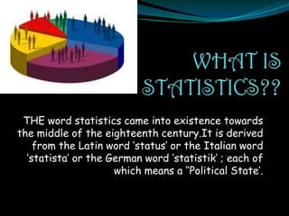 What is statistics | PPTX
