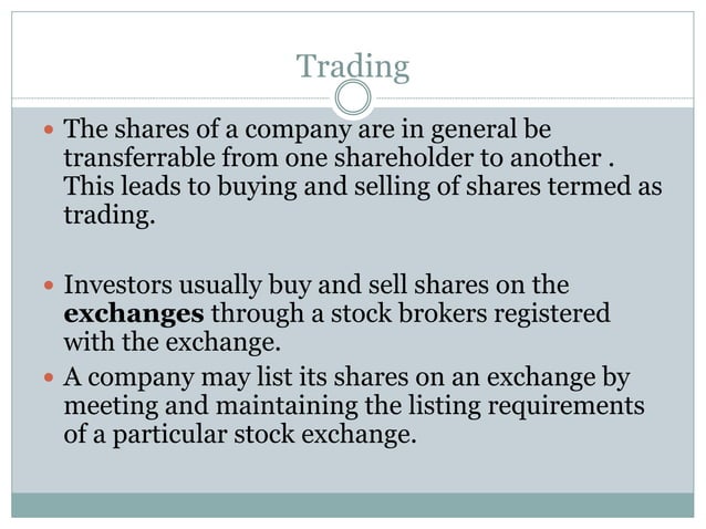 What is Stock and Share Market? | PPT
