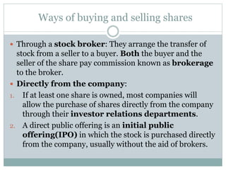 What is Stock and Share Market? | PPT