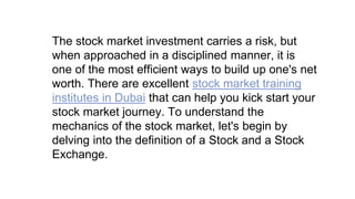 What is stock market and how it works | PPTX