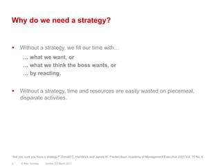 Understanding organisation strategy and how to build a great strategy | PDF