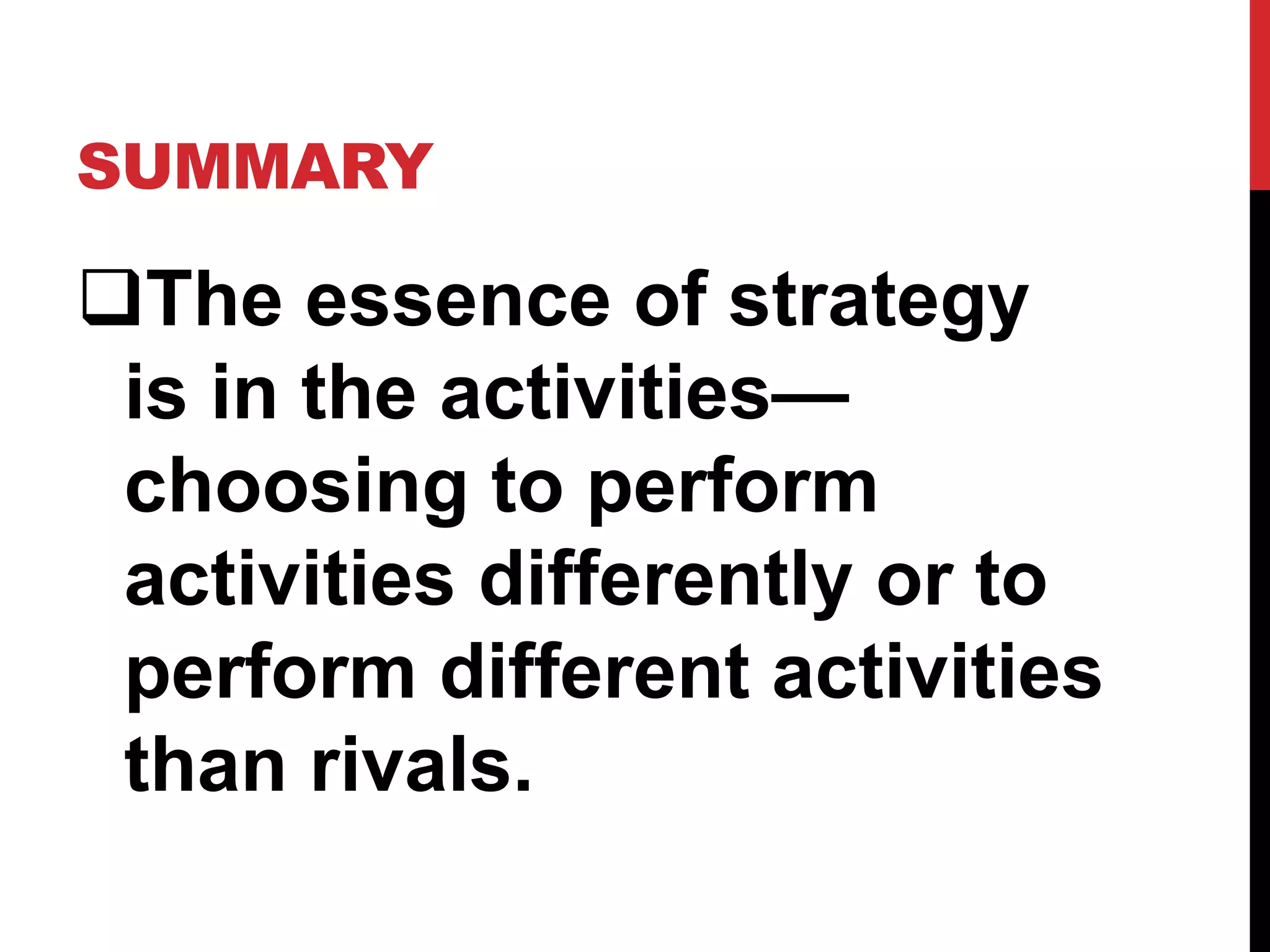 What is strategy by article of michael porter (safi) | PPT