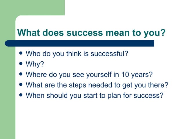 What Is Success | PPT