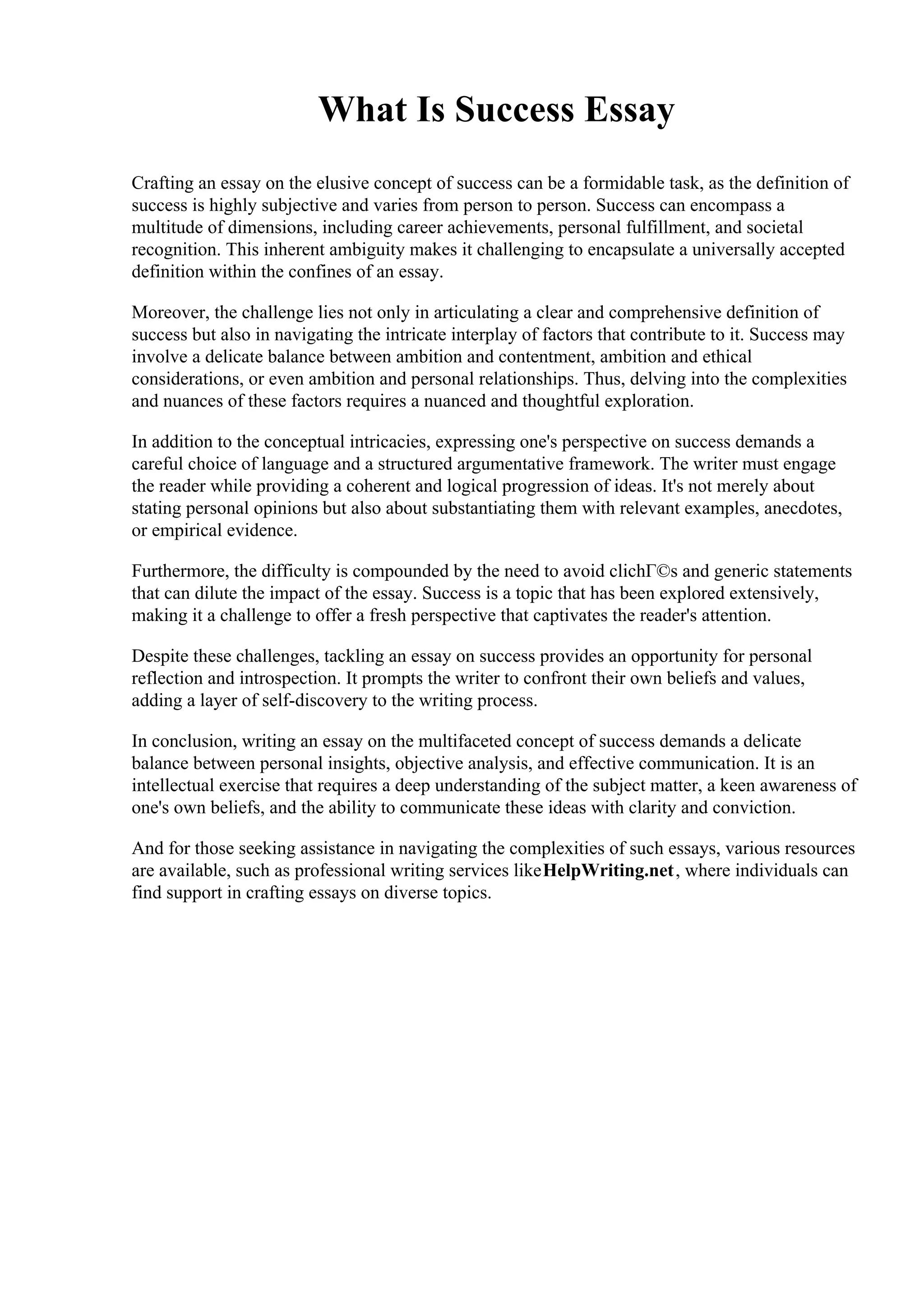 What Is Success Essay.pdf