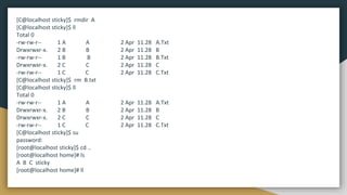 What is suid, sgid and sticky bit | PPTX