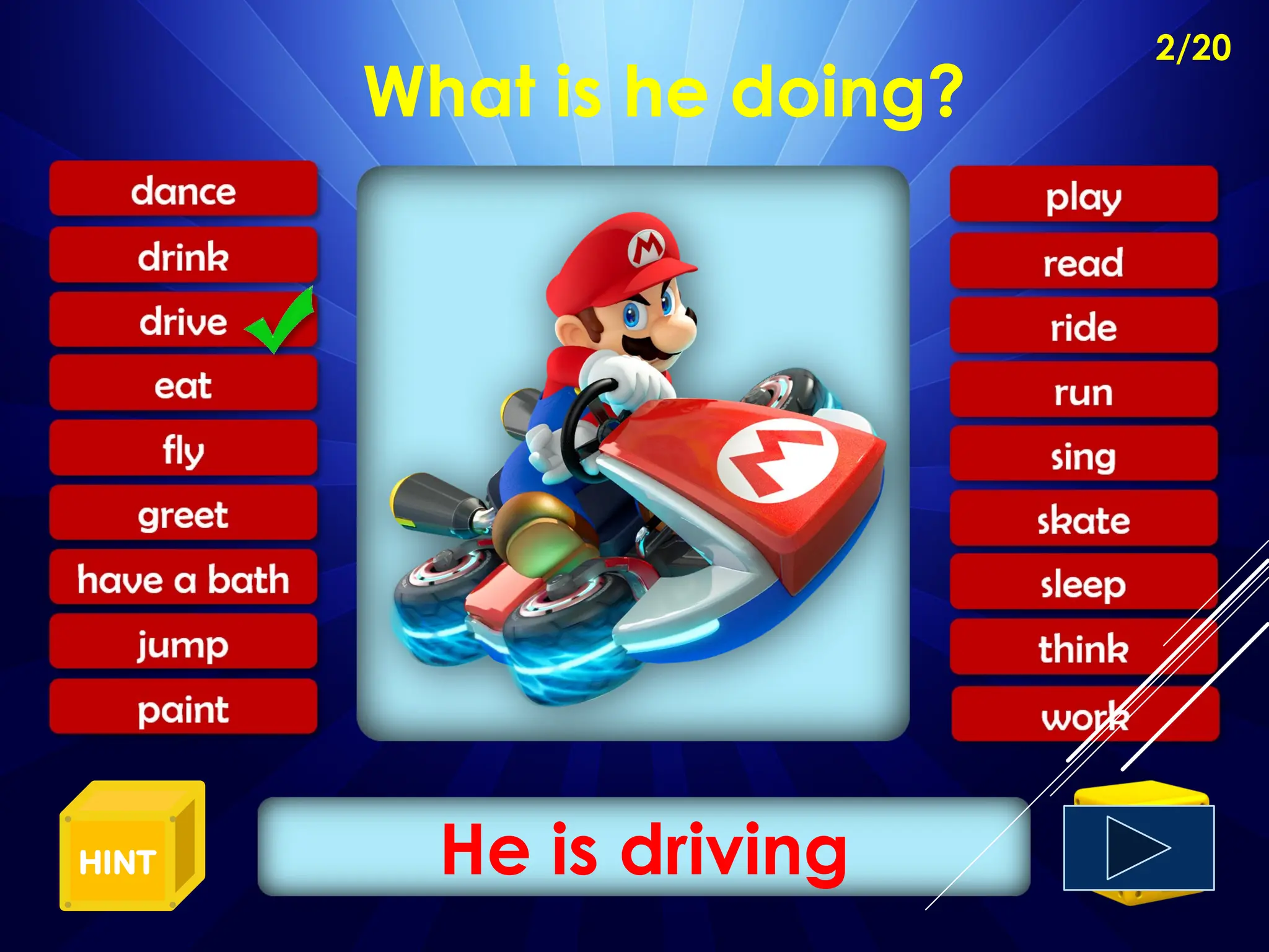 Present Continuous What is super mario doing.pptx
