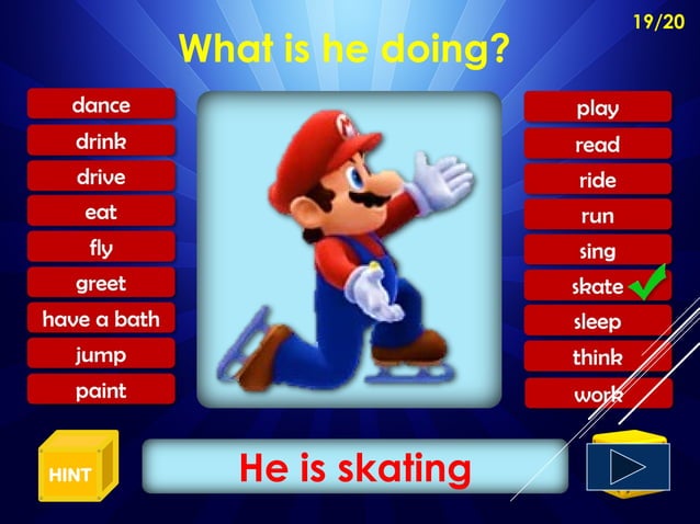 Present Continuous What is super mario doing.pptx