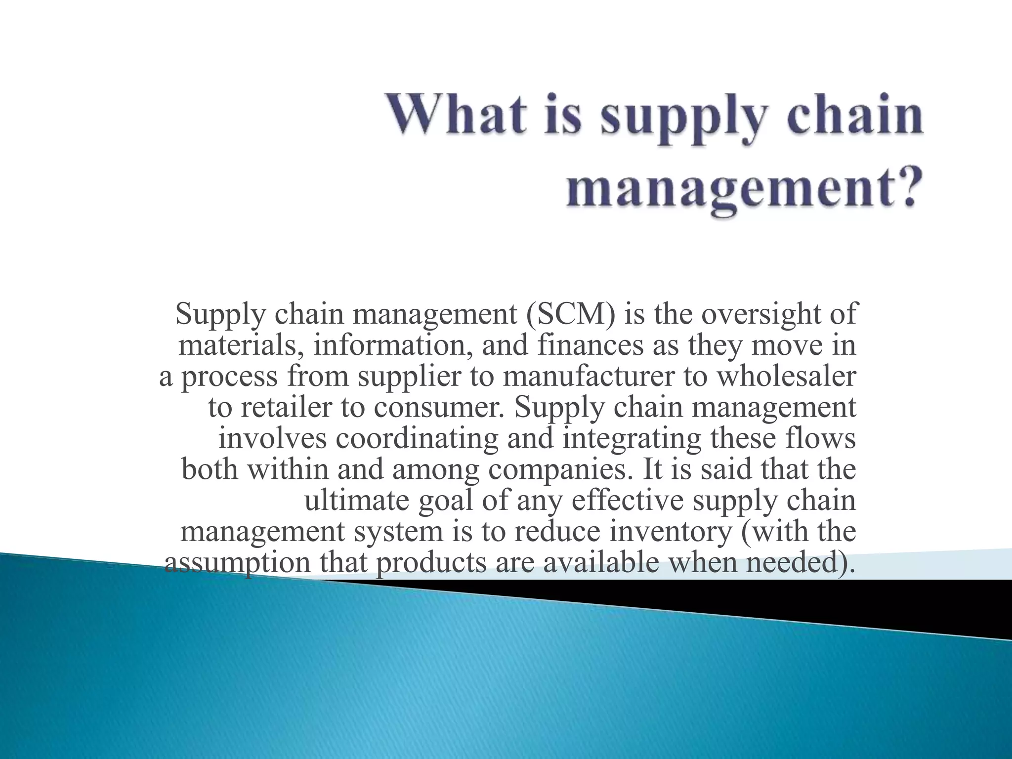 Key issues of supply chain management | PPTX