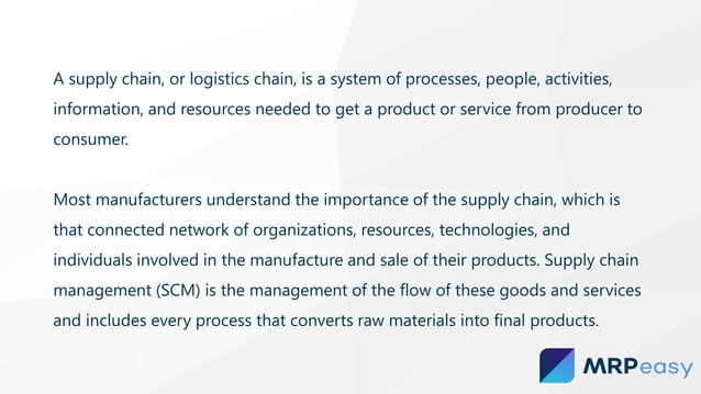 What is supply chain management (scm) | PPT