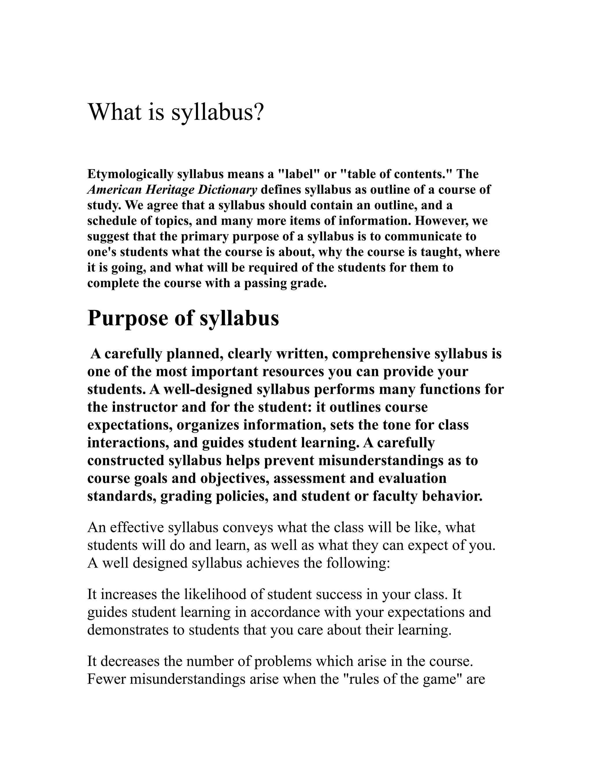 What is syllabus | PDF
