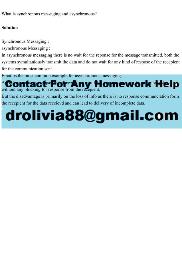 What is synchronous messaging and asynchronousSolutionSynchro.pdf