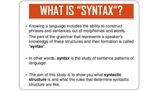 What is syntax? | PPT