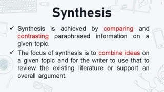 What is Synthesis? | PPTX