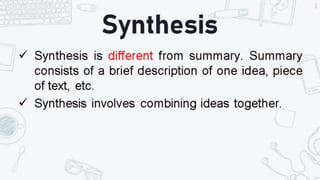What is Synthesis? | PPTX