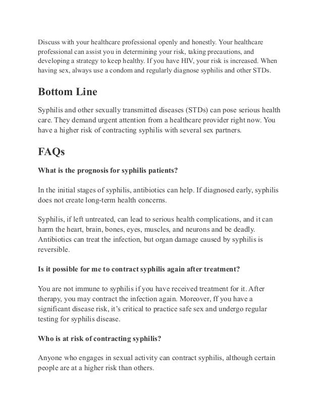 What is syphilis disease in women | PDF