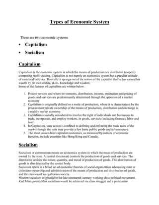 What is economy system???? | PDF