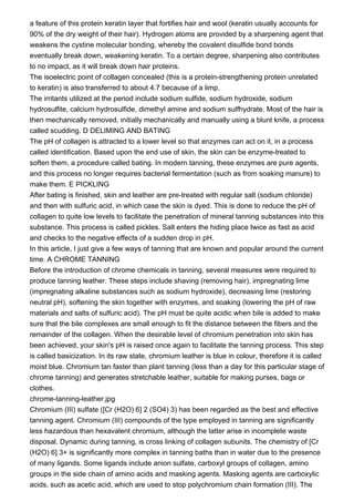 What is tanning? Overview of Leather Processing Process 2019 | PDF