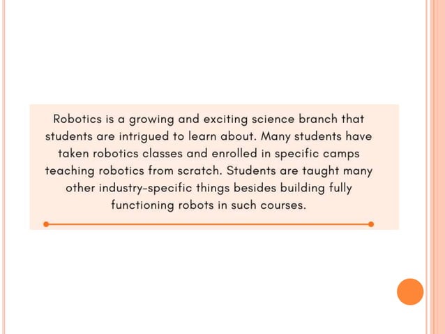 What is taught in Robotics to Students - RoboGenius | PPTX | Science