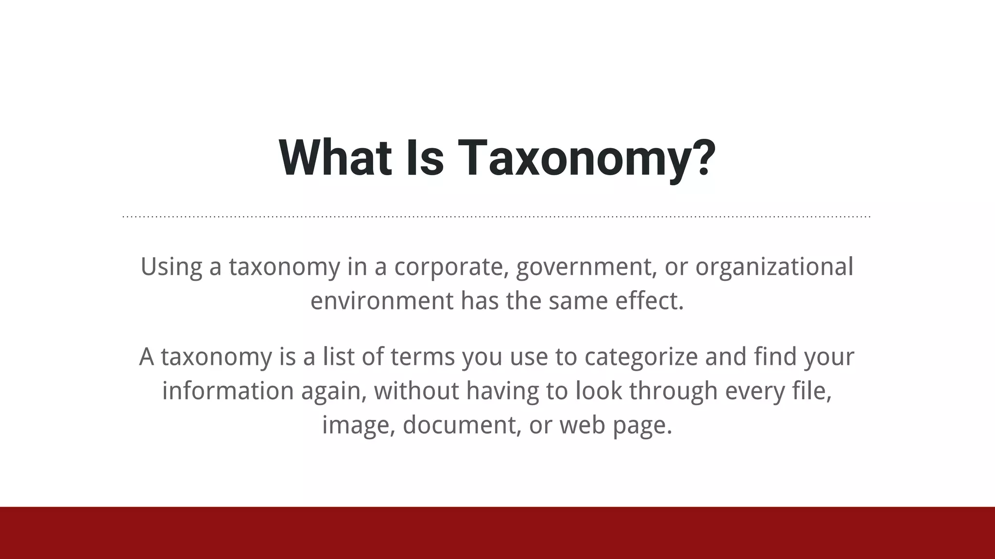 What Is Taxonomy and Why Is It Useful? | PDF