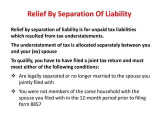 What is Tax Relief and Why | PDF