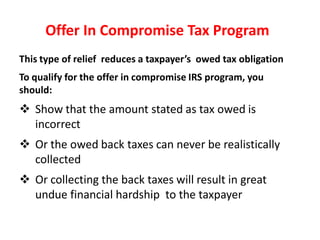 What is Tax Relief and Why | PDF