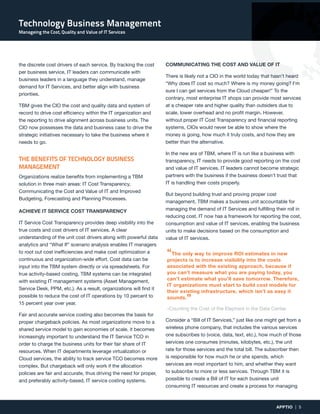 Technology Business Management: Managing the Cost, Quality and Value of ...