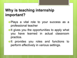 What is teaching internship? | PPTX