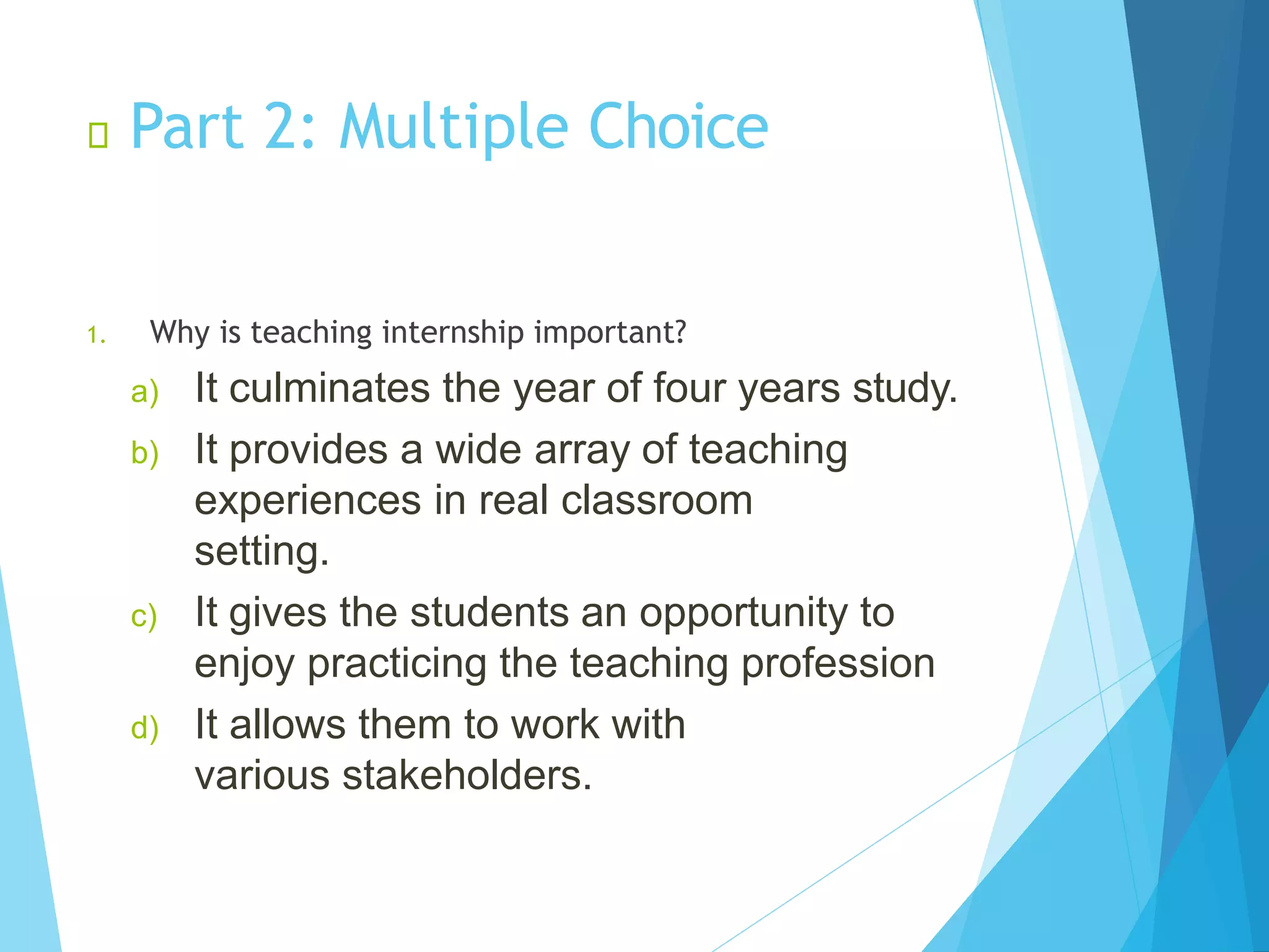 What is teaching internship Learning Task 1 | PPTX