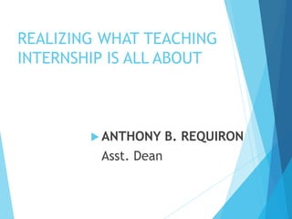 What is teaching internship Learning Task 1 | PPTX