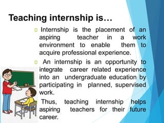 What is teaching internship Learning Task 1 | PPTX