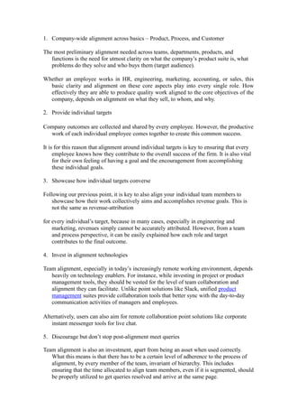 What is team alignment and its value to my organization | PPT