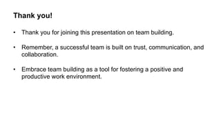 What Is Team Building, Importance Of Team Building, Steps Involved In ...