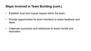 What Is Team Building, Importance Of Team Building, Steps Involved In ...