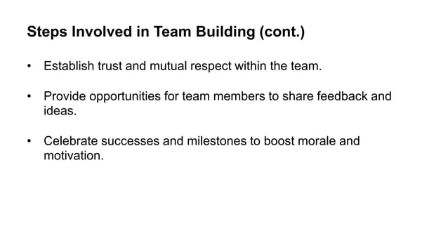 What Is Team Building, Importance Of Team Building, Steps Involved In ...