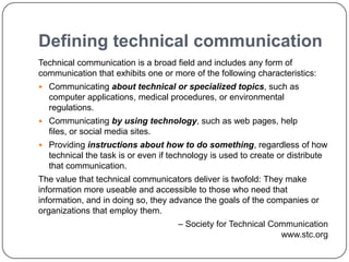 What is Technical Communication? And Why Should You Care? | PPT